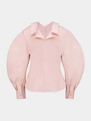 Givenchy Puff-sleeve Collared Shirt - Nude