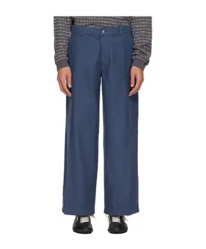 ERL Navy Chino Woven Trousers - Blue