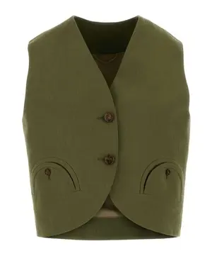 BLAZÉ MILANO Midday Sun Buttoned Vest - Green