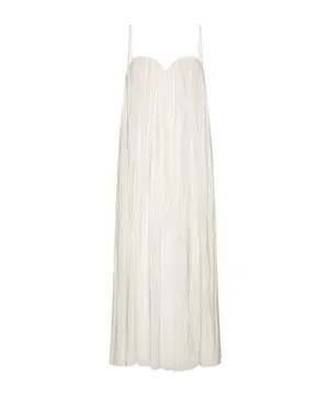 ROTATE BY BIRGER CHRISTENSEN Pleated Sweetheart Neckline Maxi Dress