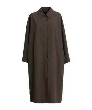 THE ROW Nylon Long Coat - Black