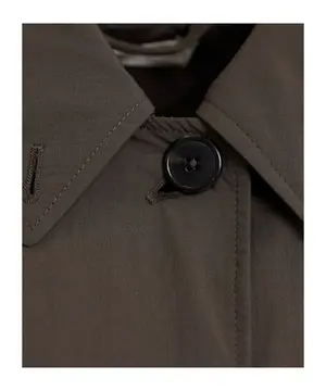 THE ROW Nylon Long Coat - Black