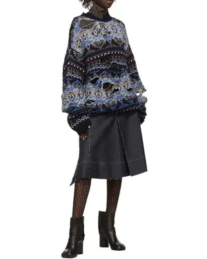 MAISON MARGIELA Spliced Pinstriped Skirt