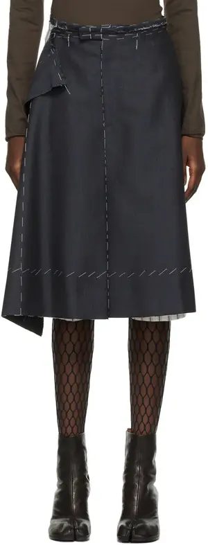 MAISON MARGIELA Spliced Pinstriped Skirt