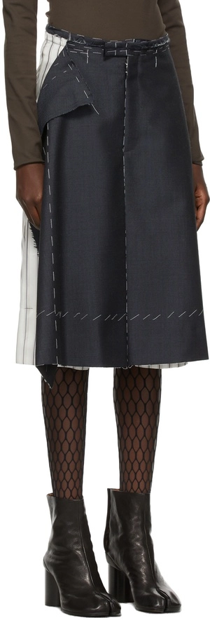 MAISON MARGIELA Spliced Pinstriped Skirt