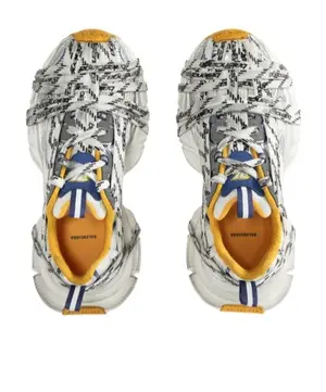 Balenciaga 3xl Extreme Laces Logo Sneakers - Gray