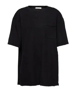 THE ROW Kaddy Short Sleeve Cotton T-shirt - Black