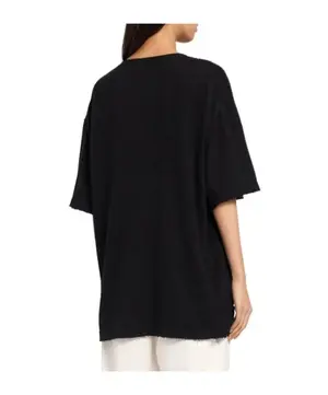 THE ROW Kaddy Short Sleeve Cotton T-shirt - Black