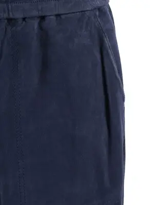 P.a.r.o.s.h Suede Drawstring Trousers - Blue
