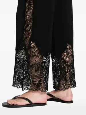 Ermanno Scervino Lace Trimmed Wide-leg Trousers