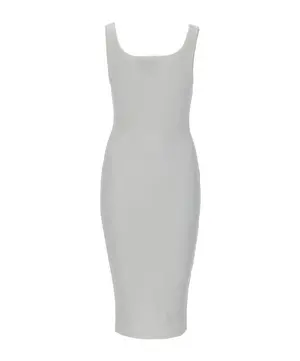Versace Buckled Strap Bodycon Dress - Gray