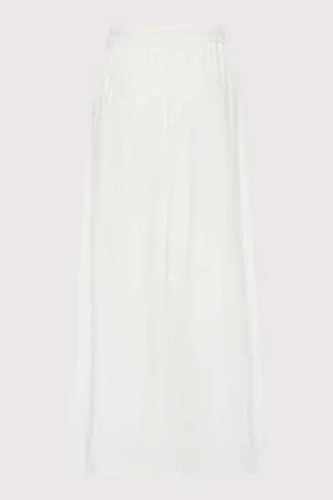 ST. AGNI Cotton-blend Poplin Wide-leg Pants - White