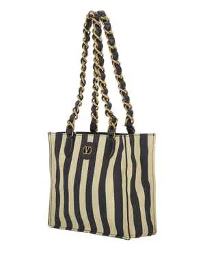 Valentino Garavani Striped Chain-handle Tote Bag