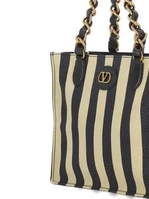 Valentino Garavani Striped Chain-handle Tote Bag