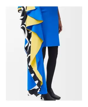 Loewe Asymmetrical Draped Dress With Printed Panel