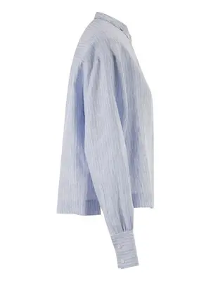 Fabiana Filippi Striped Band Collar Shirt