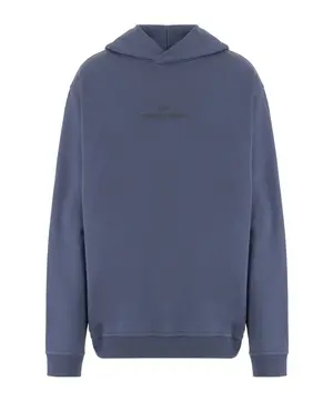 MAISON MARGIELA Oversized Logo Hoodie - Blue