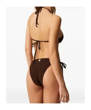 TWINSET Crochet Knit One-piece Swimsuit - Brown