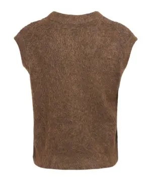 Brunello Cucinelli Embellished Mohair Blend Knit Vest