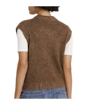 Brunello Cucinelli Embellished Mohair Blend Knit Vest