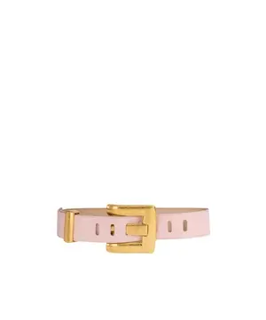 Balmain Anthem Smooth Leather Belt - Pink
