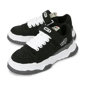 Mihara Yasuhiro Keith Round Toe Lace-up Sneakers - Black