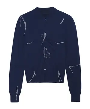 SHUSHU/TONG Embellished Cardigan - Blue