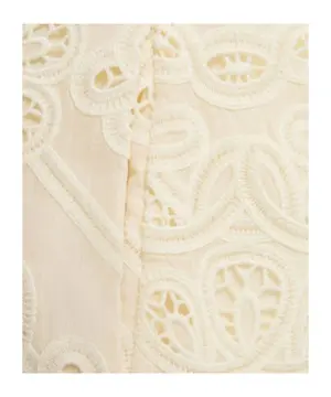 Zimmermann Embroidered Spaghetti Strap Midi Dress