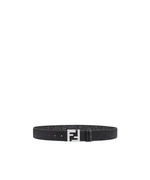 Fendi Reversible Logo Plaque Belt - Black