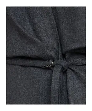 Brunello Cucinelli Belted Knit Midi Wrap Dress
