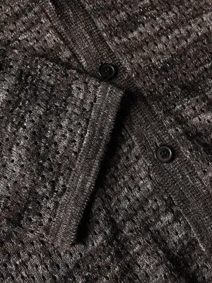 ROBERTO COLLINA Open-knit Short-sleeve Shirt