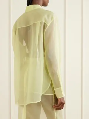 THE FRANKIE SHOP Peri Silk Blend Shirt - Yellow