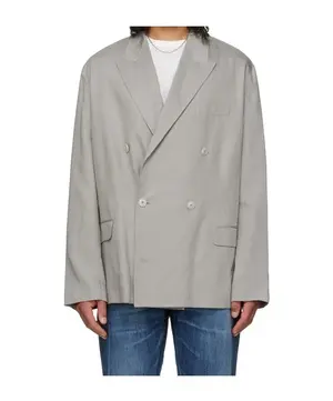 Our Legacy Halt Long-sleeved Suit Jacket - Gray