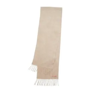 Acne Studios Logo Wool Scarf - Nude