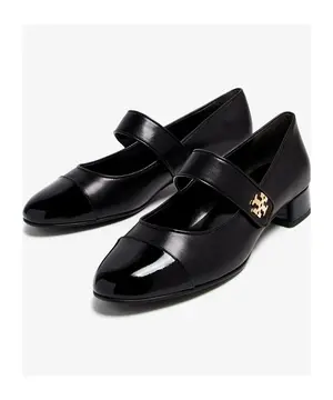Tory Burch Cap-toe Mary Jane Heeled Pumps - Black