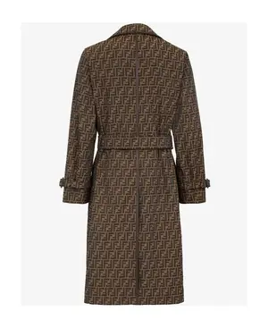 Fendi Ff Motif Belted Trench Coat