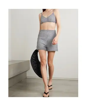 RÓHE Gingham Seersucker Bralette