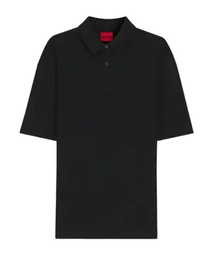 Hugo Boss Waffle-structured Polo Shirt In Cotton