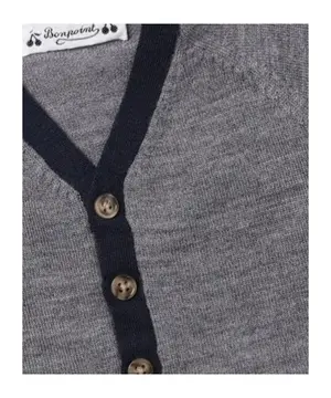 Bonpoint Wool Knit Cardigan - Gray