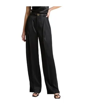 Vince High-waist Pleated Straight-leg Trousers