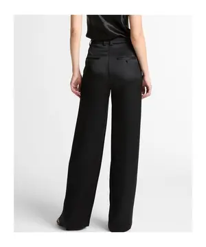 Vince High-waist Pleated Straight-leg Trousers
