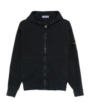 Stone Island Hooded Zip Sweatshirt - Blue