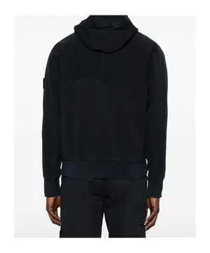 Stone Island Hooded Zip Sweatshirt - Blue