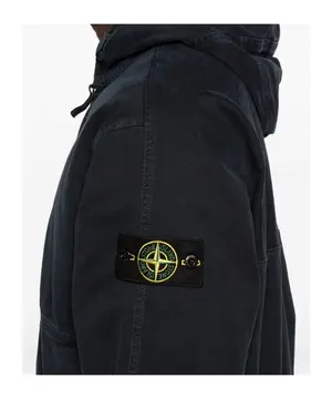 Stone Island Hooded Zip Sweatshirt - Blue