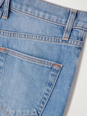 SLVRLAKE Grace Cropped High-rise Wide-leg Jeans - Blue