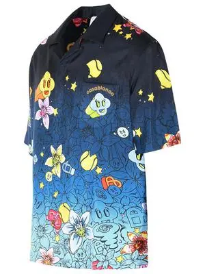 Casablanca Graffiti Repeat Satin Shirt