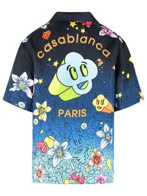 Casablanca Graffiti Repeat Satin Shirt