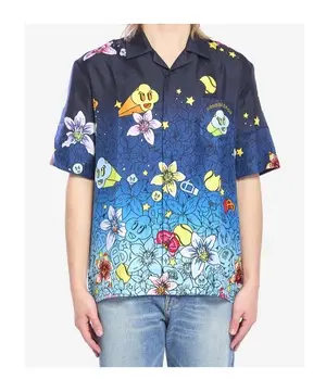 Casablanca Graffiti Repeat Satin Shirt