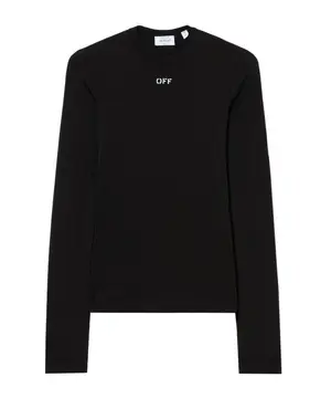 Off-white Crewneck Performance Tops For Women