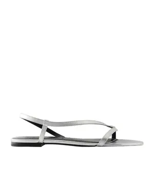 Staud Louden Metallic Leather Flats